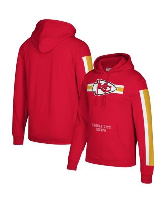 Men's Red Kansas City Chiefs Three Stripe Pullover Hoodie - Macy's
