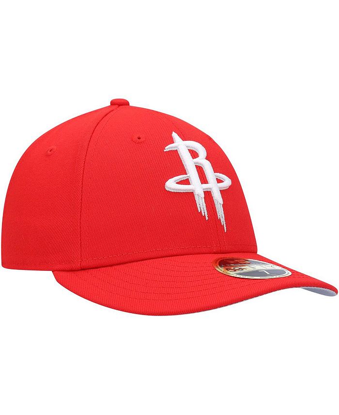 New Era Men's Red Houston Rockets Team Low Profile 59FIFTY Fitted Hat ...