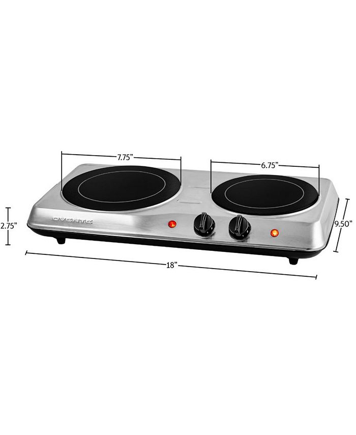 OVENTE Double-Plate and Cooktop Electric Infrared Burner - Macy's