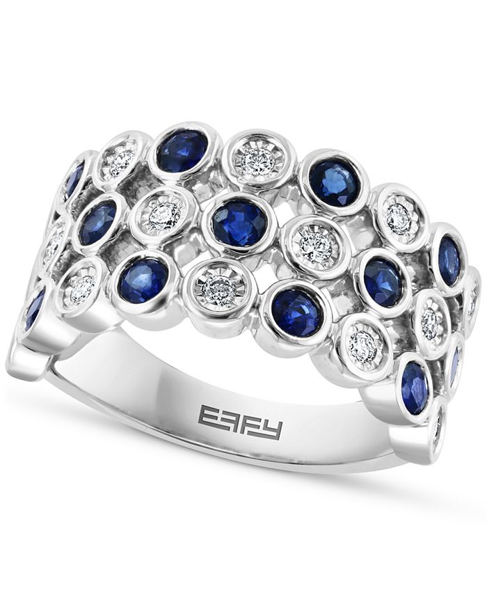 EFFY Collection EFFY® Sapphire (1-1/10 ct. t.w.) & Diamond (1/4 ct. t.w ...