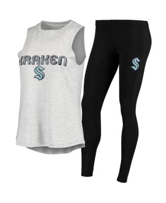 Women's Heathered Gray, Black Seattle Kraken Profound Tank Top and ...