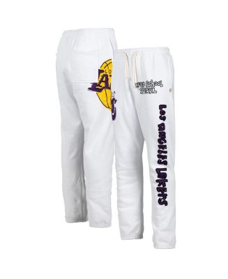 Men's White Los Angeles Lakers Sweatpants - Macy's