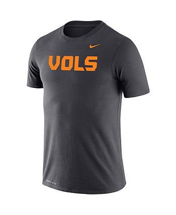 Nike Men's Anthracite Tennessee Volunteers School Logo Legend Performance T-shirt - Macy's