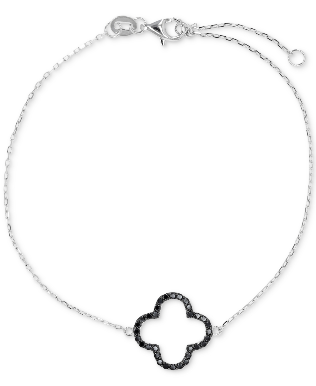Click here for Black Spinel Clover Chain Bracelet (1/3 ct. t.w.)... prices