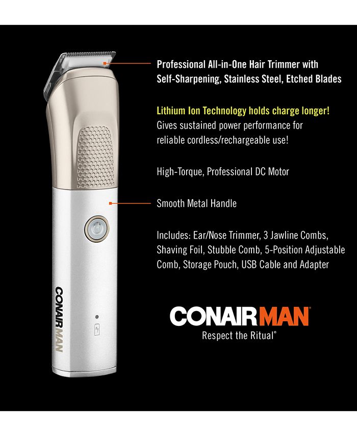 Conair Man MetalCraft High Performance All-in-One Trimmer - Macy's