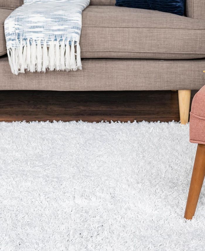 Bayshore Home Always Shag Solid 8' x 10' Area Rug - Macy's