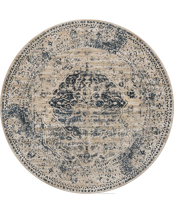 Bayshore Home Odette II Hoover 6' x 6' Round Area Rug - Macy's