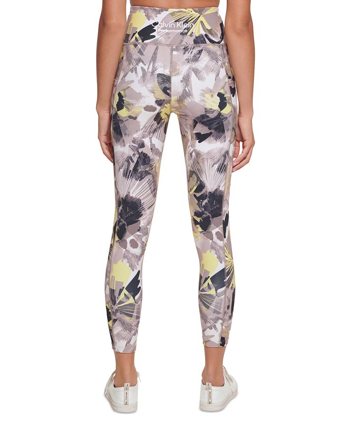 Calvin Klein Floral-Print 7/8 Leggings - Macy's