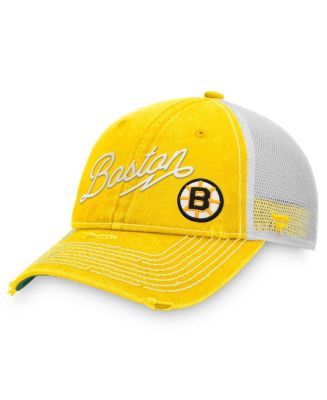 Men's Fanatics Yellow Boston Bruins Vintage-Like Sport Resort Trucker ...