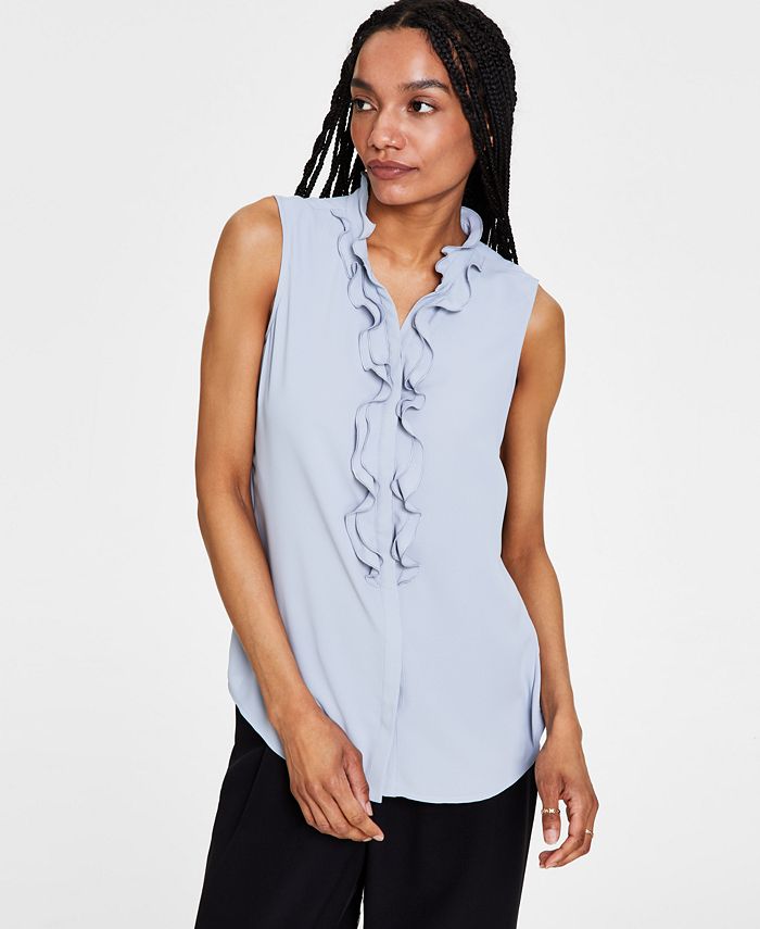 Bar III Women's Ruffled Top, Created for Macy's - Macy's