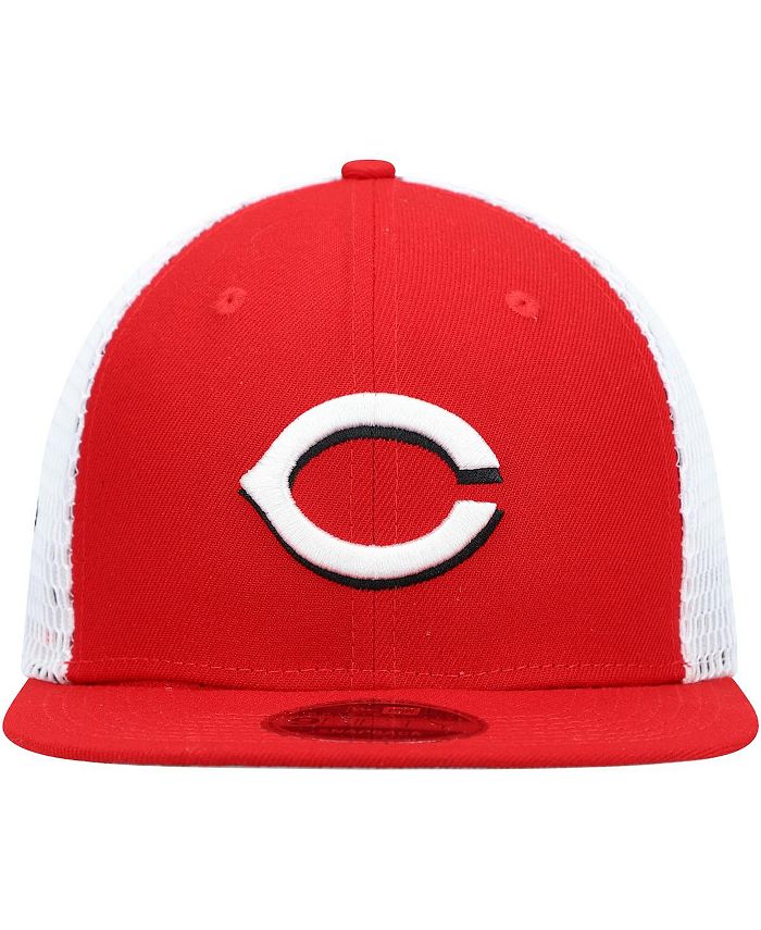 New Era Men's Red, White Cincinnati Reds Mesh Fresh 9FIFTY Snapback Hat ...