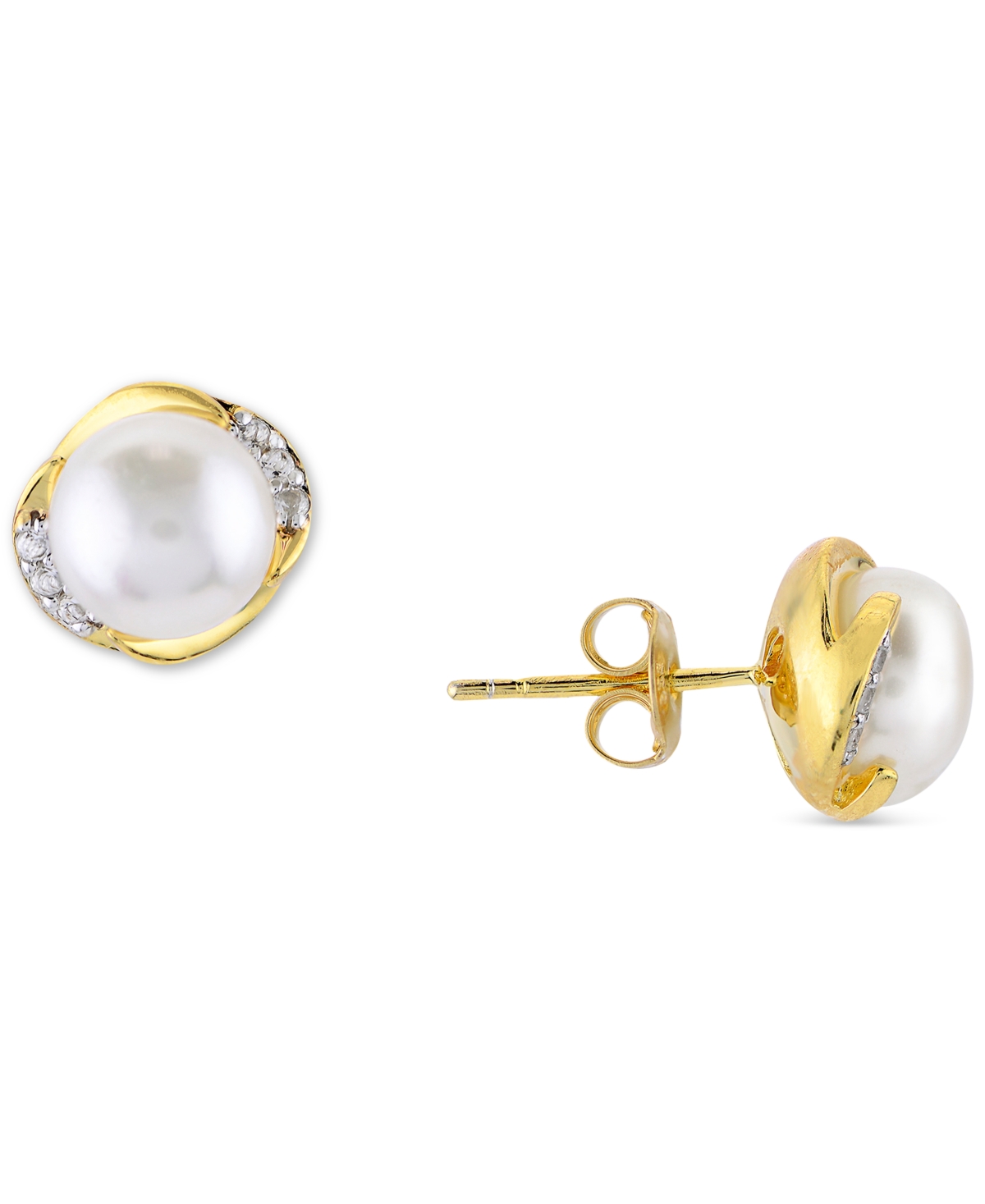 Click here for Cultured Freshwater Pearl (7mm) & White Topaz (1/6... prices