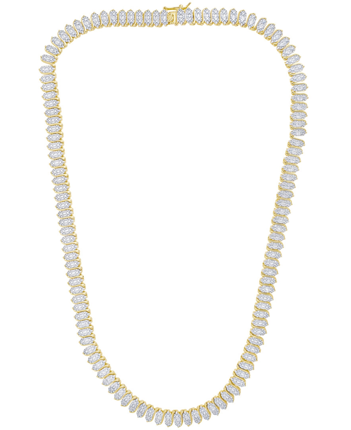 Click here for Macys Womens Diamond Accent S Link Necklace - Gold prices