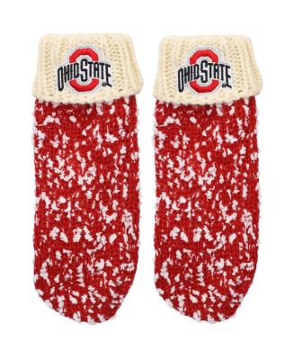 Men's FOCO Scarlet Ohio State Buckeyes Confetti Cream Mittens - Macy's