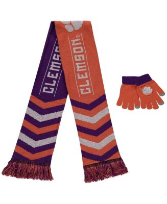 Men's and Women's FOCO Orange Clemson Tigers Glove and Scarf Combo Set ...