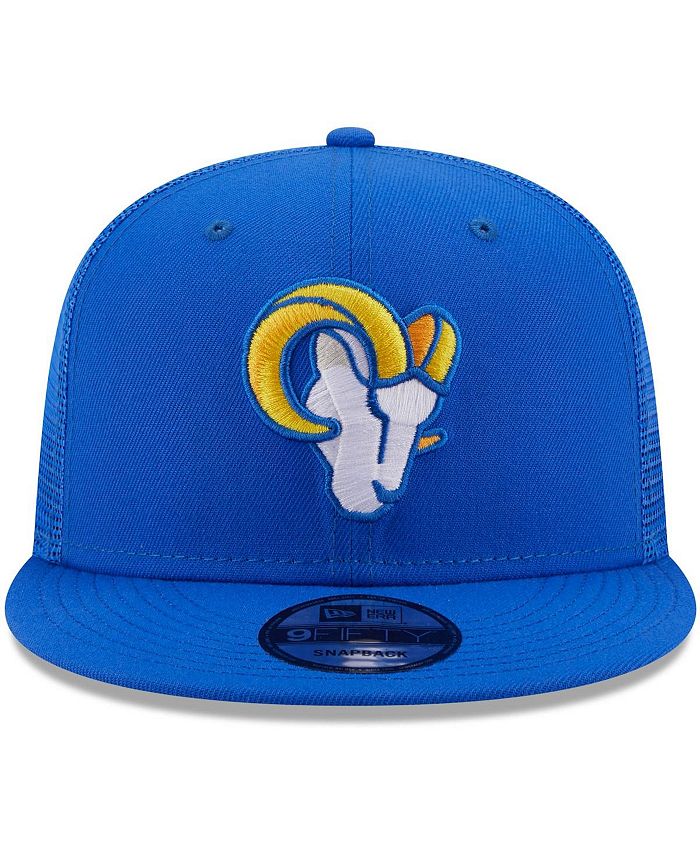 New Era Men's Royal Los Angeles Rams Ram Head Classic Trucker 9FIFTY ...