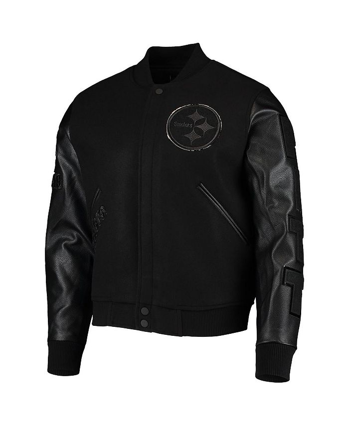 Pro Standard Men's Black Pittsburgh Steelers Full-Zip Varsity Jacket ...
