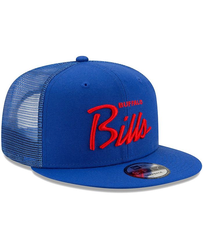 New Era Men's Royal Buffalo Bills Script Trucker 9FIFTY Snapback Hat ...