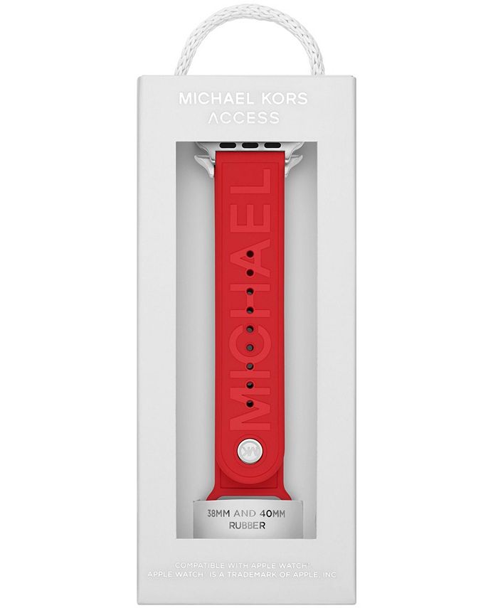 Michael Kors Red Logo Rubber Band for Apple Watch 42mm and 44mm - Macy's
