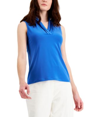 Anne Klein Pleated Shell - Macy's