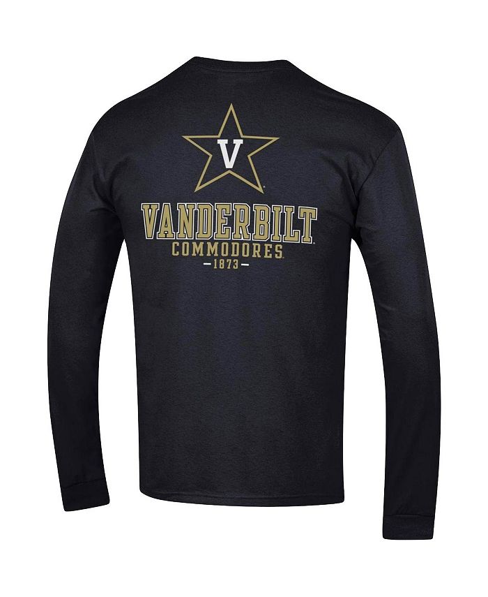 Champion Men's Black Vanderbilt Commodores Team Stack Long Sleeve T ...