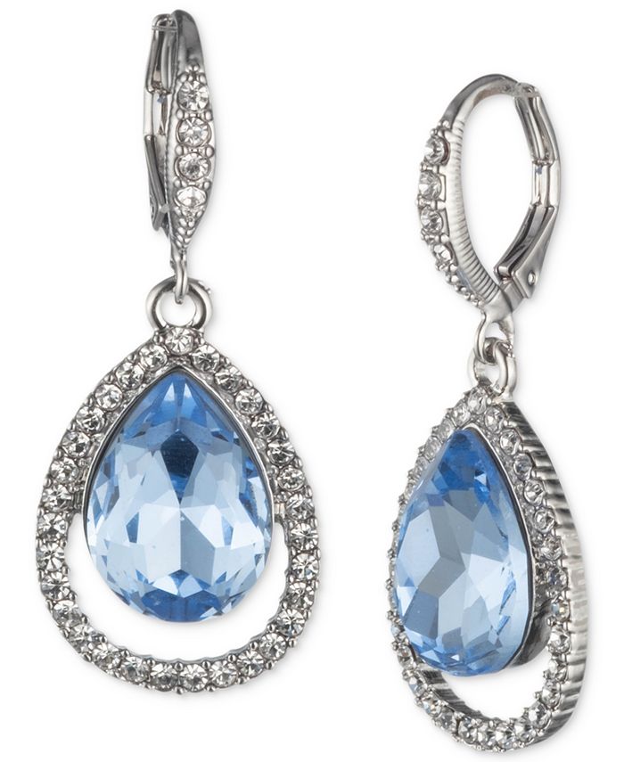 Givenchy Pavé Crystal Orb Pear Drop Earrings - Macy's