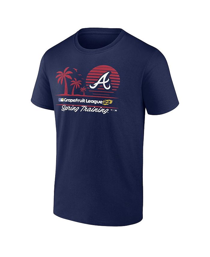 Fanatics Men's Navy Atlanta Braves 2022 Spring Training Horizon Line T ...