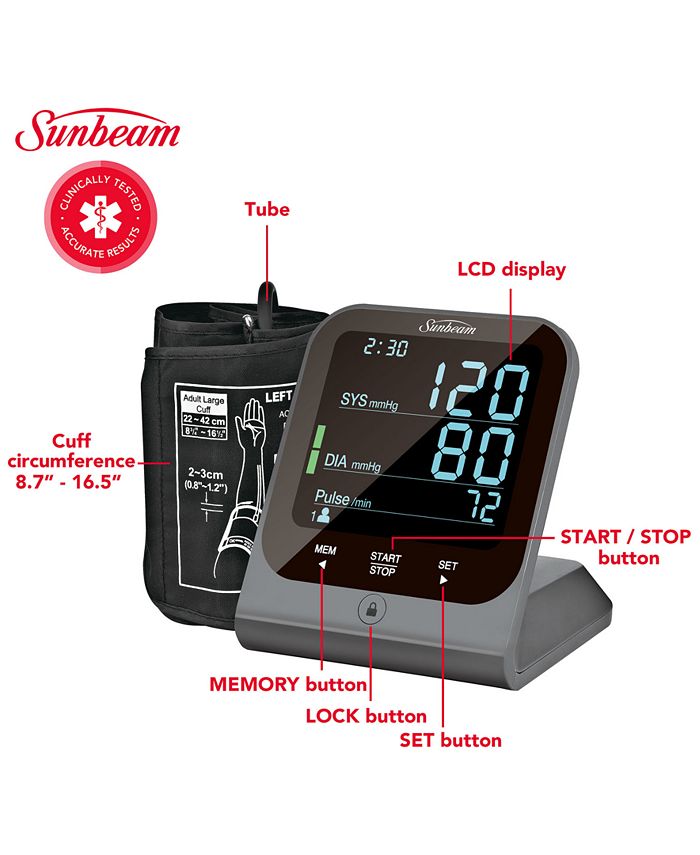 Sunbeam 16985 Upper Arm Blood Pressure Monitor - Macy's