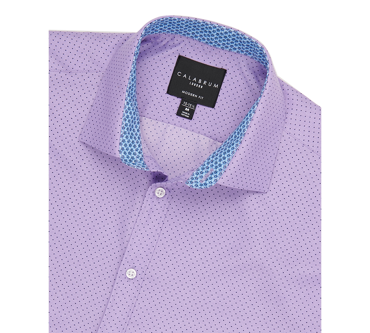 Click here for Calabrum Mens Regular Fit Dot Print Wrinkle Free P... prices