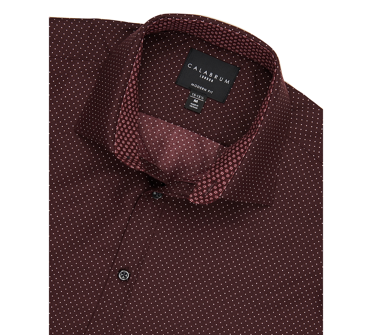 Click here for Calabrum Mens Regular Fit Dot Print Wrinkle Free P... prices