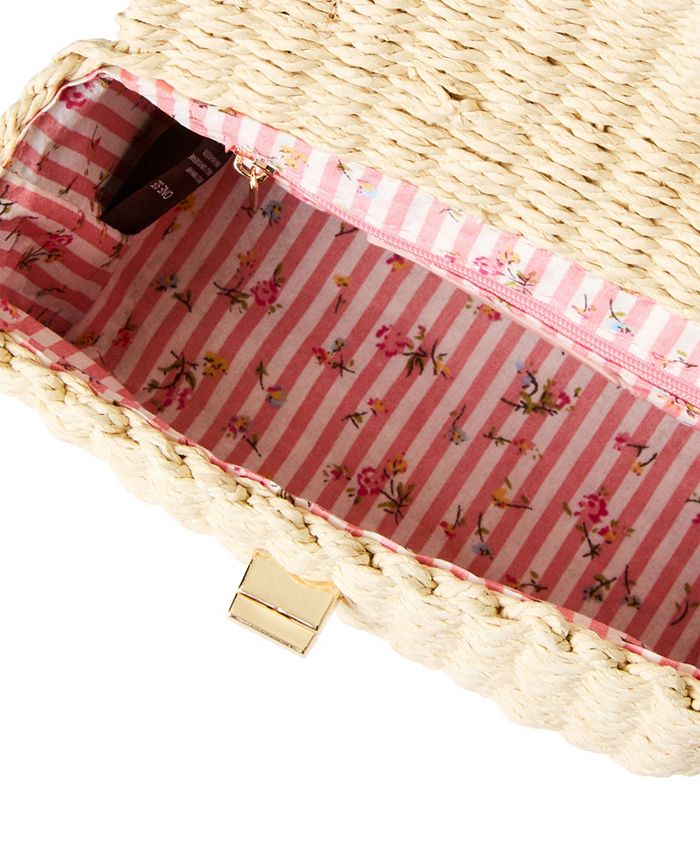 LIKE DREAMS Women's Rosella Turn Lock Mini Straw Crossbody - Macy's