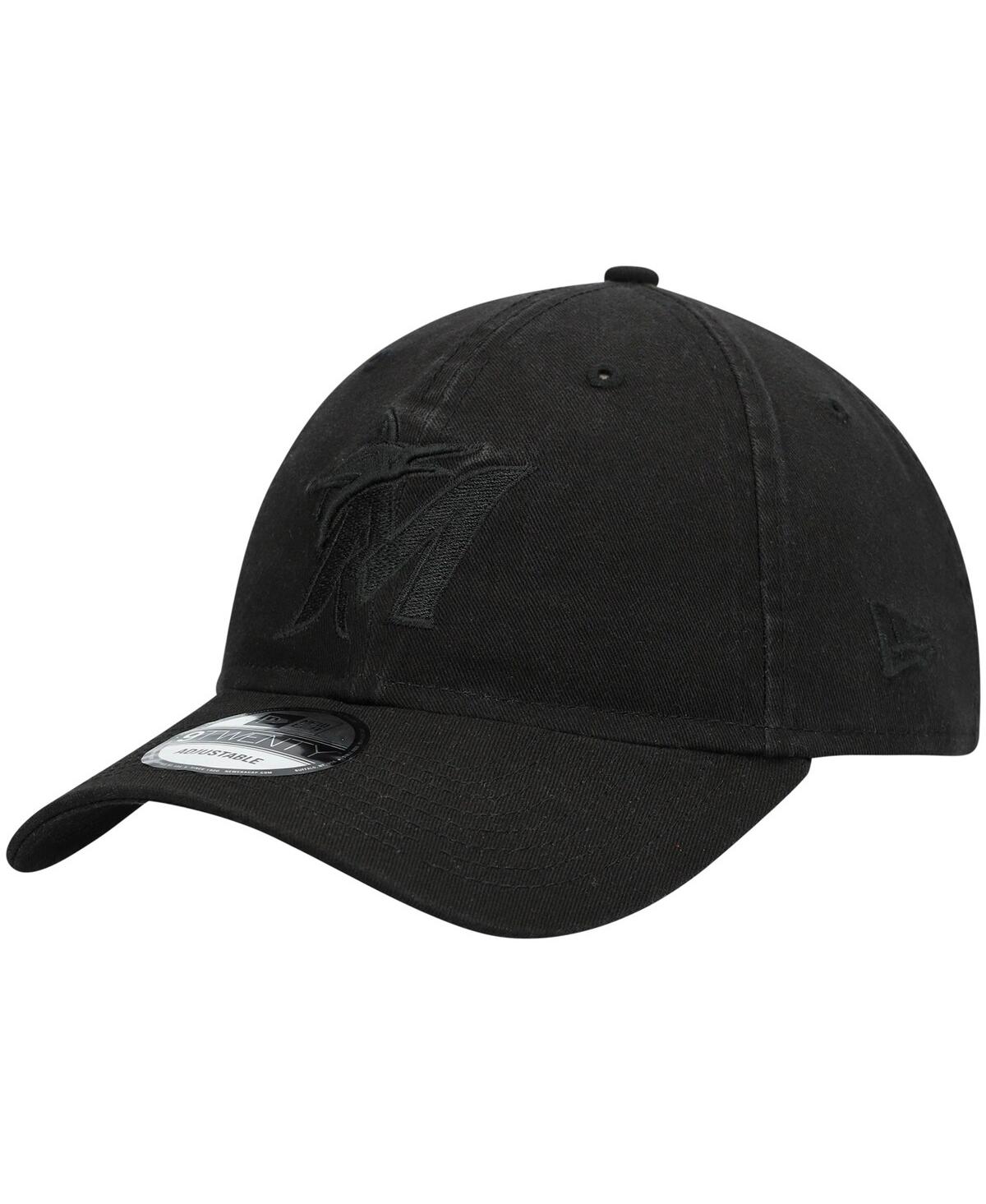 Click here for Mens New Era Miami Marlins Black On Black Core Cla... prices