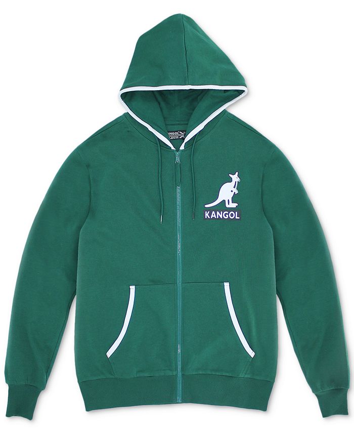Kangol Men's Tennis Regular-Fit Logo-Print Full-Zip Hoodie - Macy's