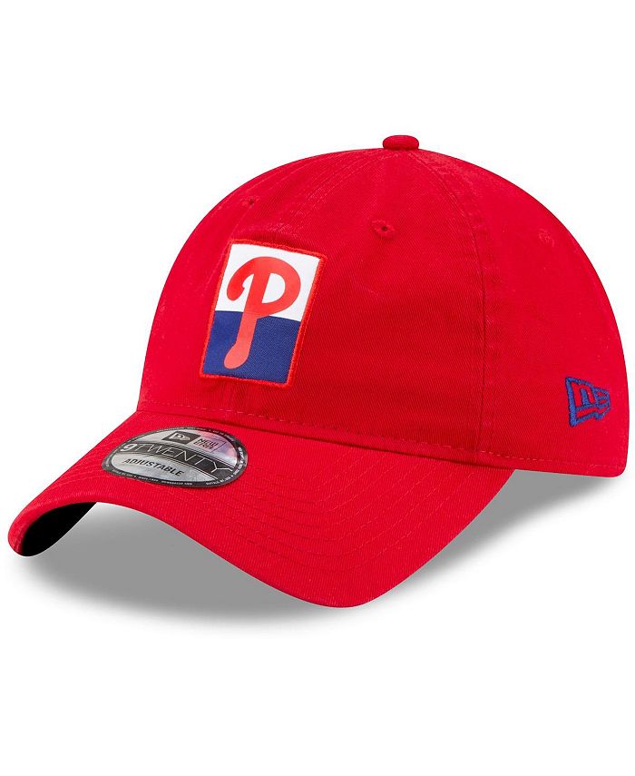 New Era Men's Red Philadelphia Phillies Split Logo 9Twenty Adjustable ...