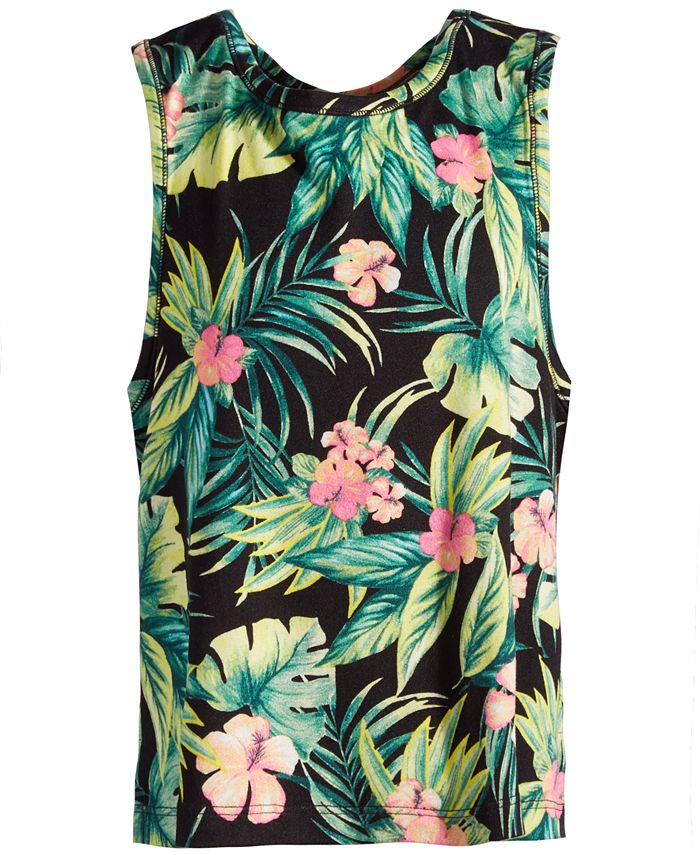 ID Ideology Big Girls Tropical Print Tank Top, Created for Macy's - Macy's