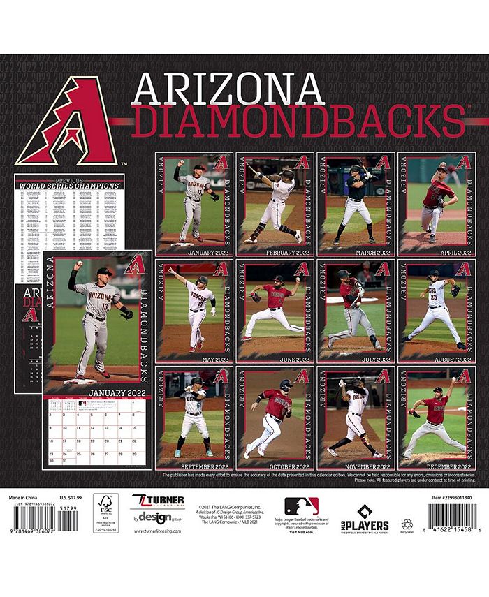 Turner Licensing Arizona Diamondbacks 2022 Wall Calendar - Macy's