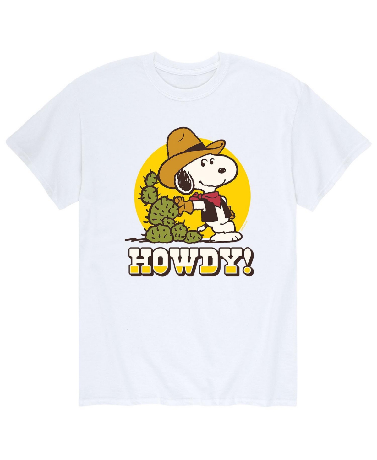 Click here for Mens Peanuts Howdy T-Shirt - White prices