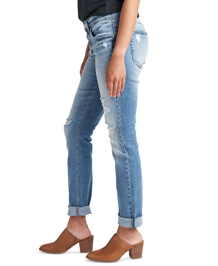 Silver Jeans Co. Women's Distressed Boyfriend Jeans & Reviews - Jeans ...