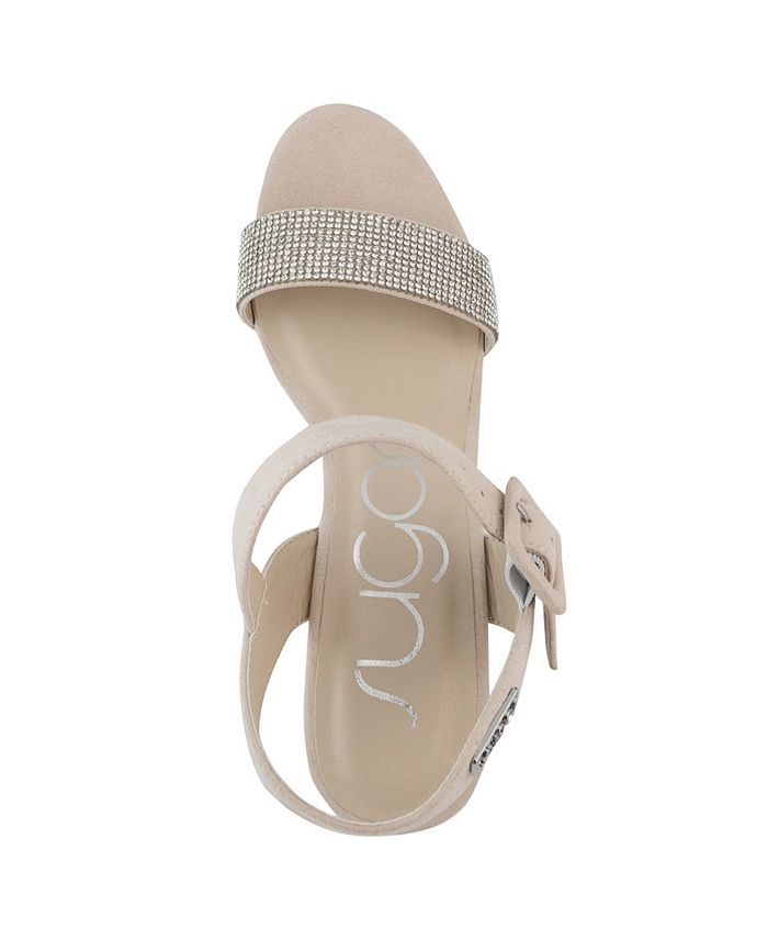 Sugar Women's Chili Rhinestone Wedge Sandals - Macy's