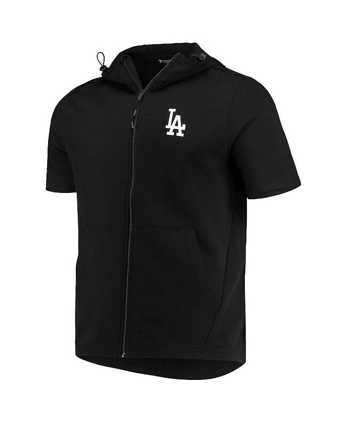 LevelWear Men's Black Los Angeles Dodgers Insignia Recruit Full-Zip Short Sleeve Hoodie - Macy's