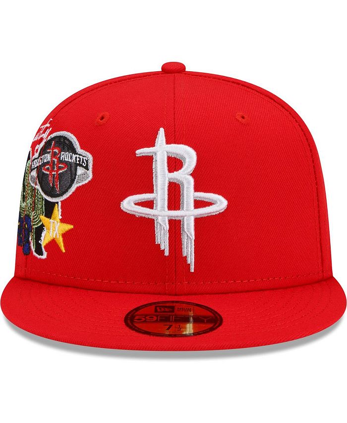 New Era Men's Red Houston Rockets City Cluster 59FIFTY Fitted Hat - Macy's