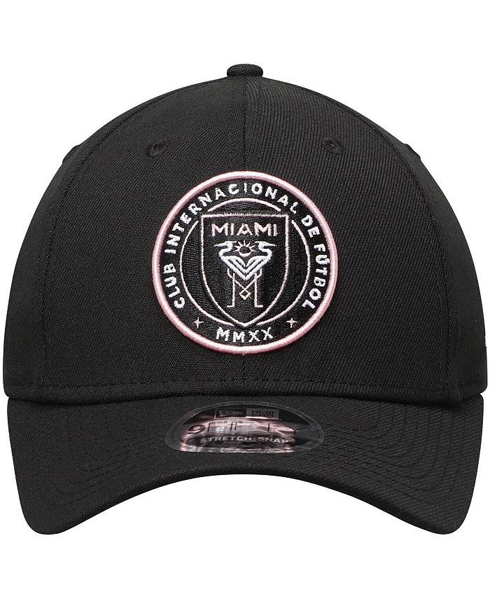 New Era Men's Black Inter Miami CF Team Logo 9FIFTY Snapback Adjustable ...