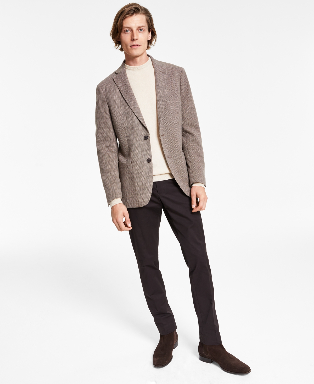 Click here for Calvin Klein Mens Slim-Fit Wool Textured Sport Coa... prices