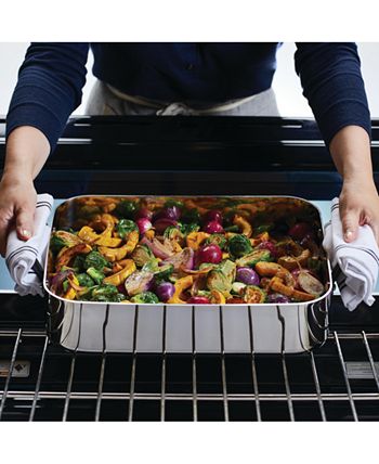 KitchenAid 5-Ply Clad Stainless Steel 15" x 11.5" Roaster with ...