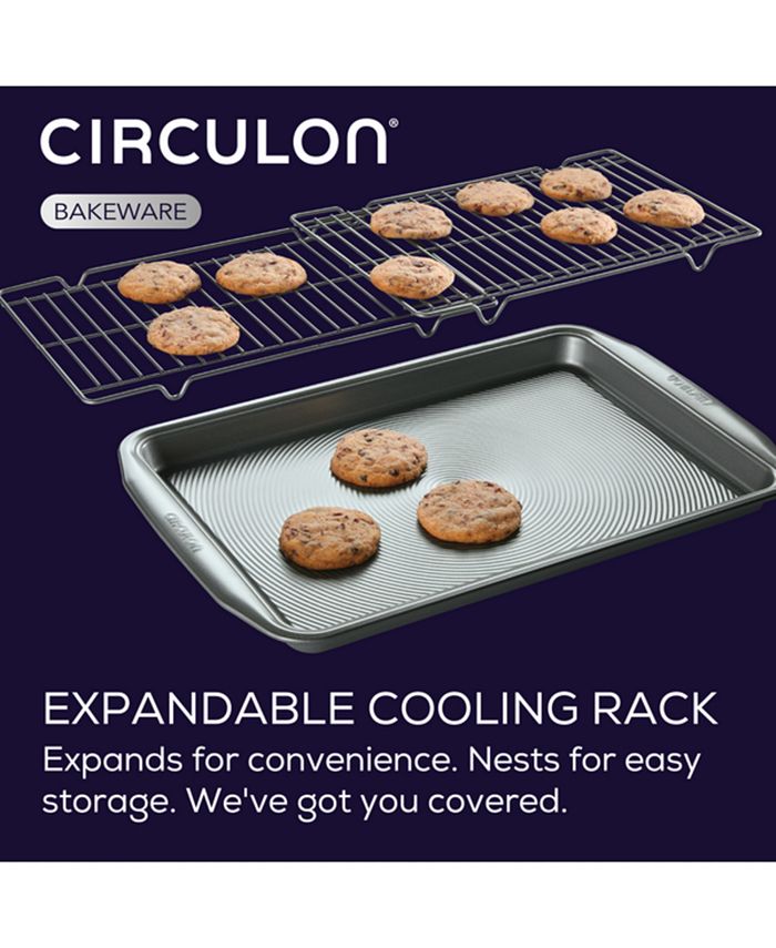 Circulon Bakeware 10" x 15" Baking Sheet Pan & Expandable Cooling Rack ...
