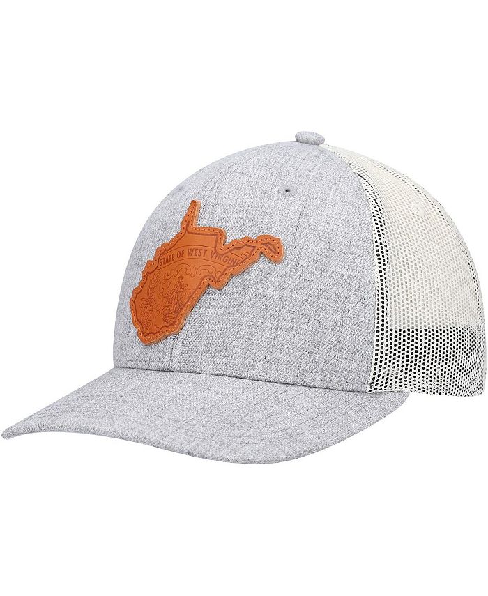 Local Crowns Men's Heather Gray West Virginia Leather State Patch ...