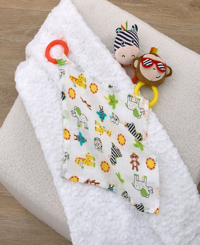 Sassy Baby Eli Elephant Baby Blanket with Teether - Macy's
