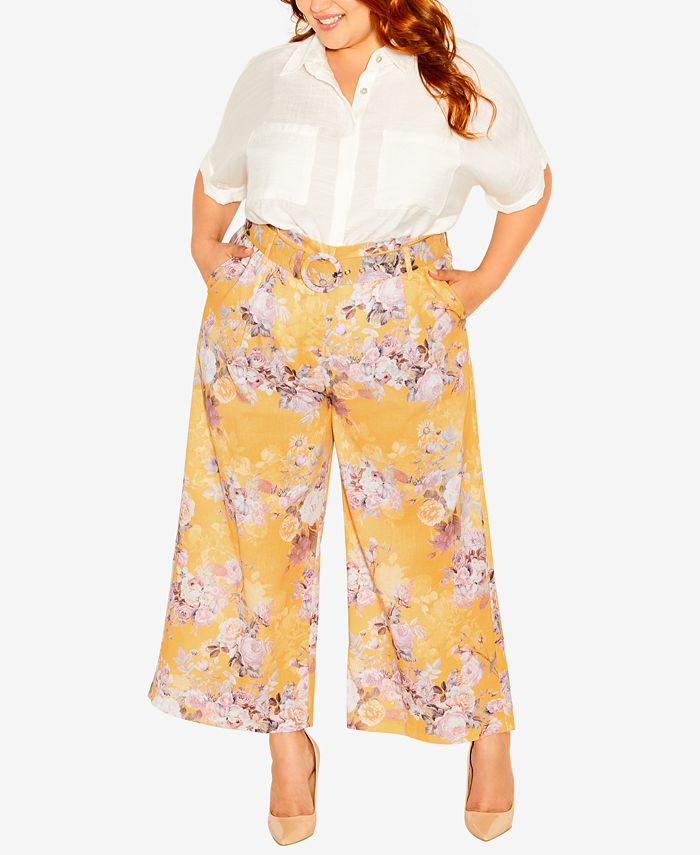 City Chic Trendy Plus Size Lisbon High Waist Pants - Macy's