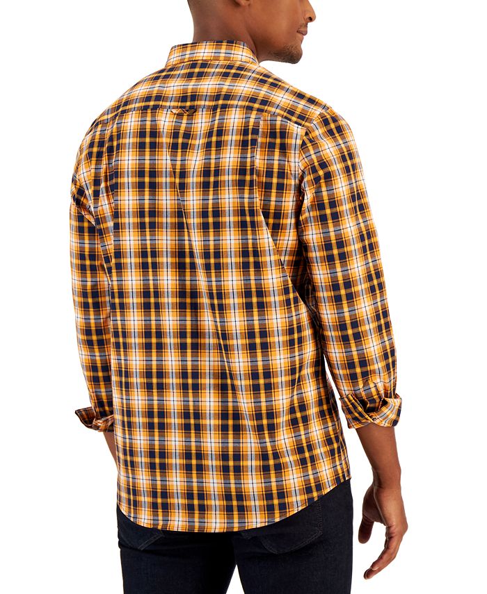 Club Room Mens Pascal Classic Fit Plaid Button Down Shirt Created For