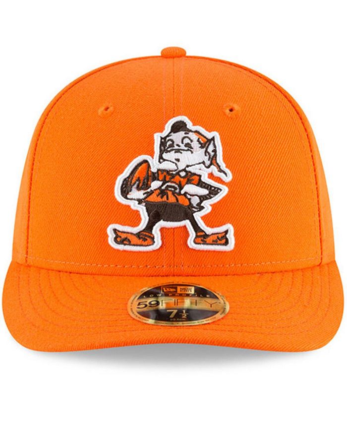 New Era Men's Orange Cleveland Browns Omaha Throwback Low Profile ...